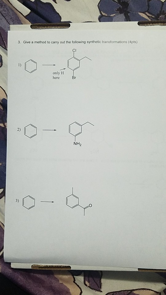 Solved 1. Provide the necessary reagents to carry out the | Chegg.com