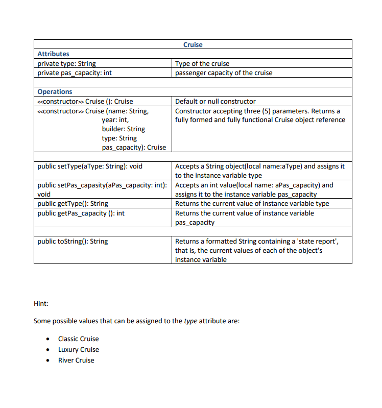 Solved Instructions Modify class Ship to meet the revised | Chegg.com