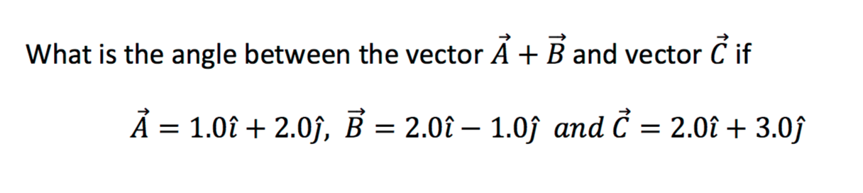 Solved: What Is The Angle Between The Vector A+B And Vecto... | Chegg.com