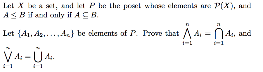 Solved Let X Be A Set And Let P Be The Poset Whose Elements 
