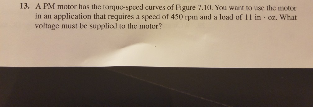 A PM motor has the torque-speed curves of Figure | Chegg.com