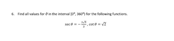 Solved Find all values for v in the interval [ 0 degree, 360 | Chegg.com