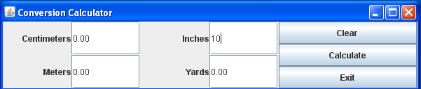 Solved - Design and implement a GUI that converts length | Chegg.com