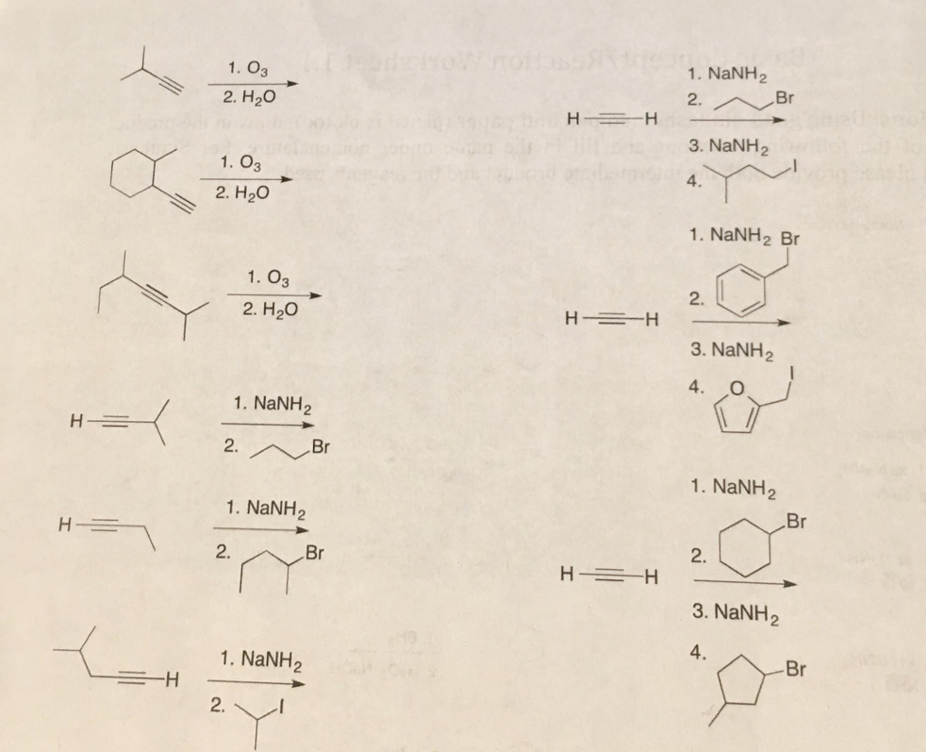 Solved INSTRUCTIONS: Draw in the product for each of the | Chegg.com