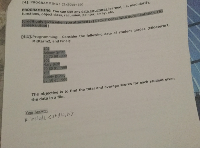 you can use any data structure learned, i.e. | Chegg.com