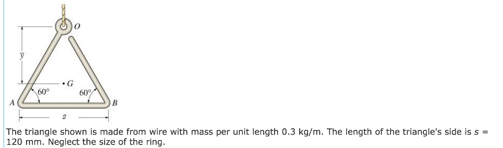 Solved 1. What is the triangle's mass moment of inertia | Chegg.com