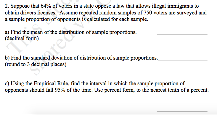 Solved Formulas The Rule for Sample Proportions A sampling | Chegg.com