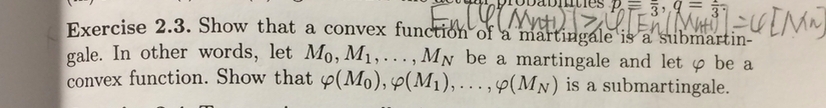 Solved Show that a convex function of a martingale is a | Chegg.com
