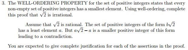 Solved The WELL-ORDERING PROPERTY for the set of positive | Chegg.com