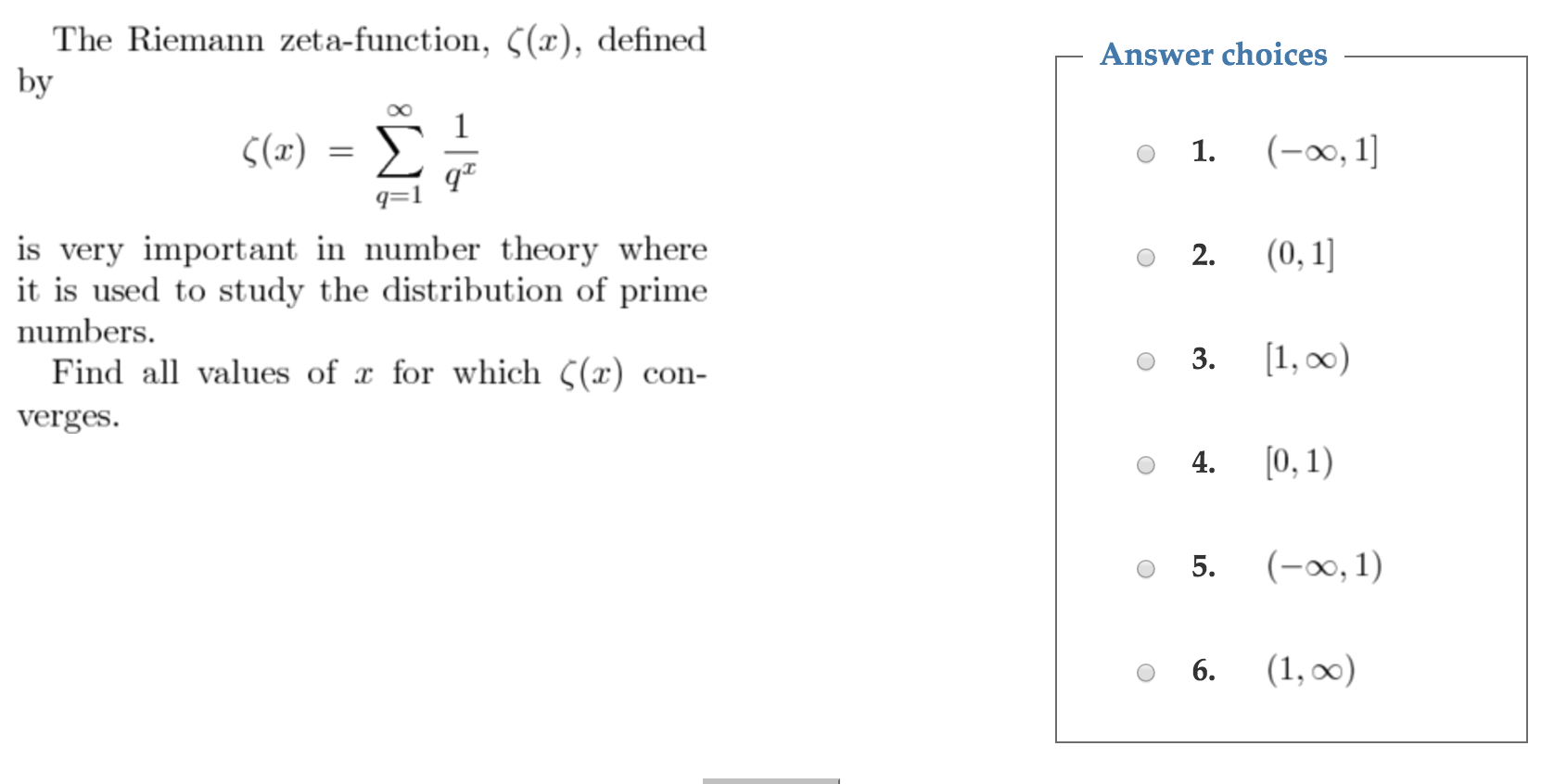 Solved The Riemann zeta-function, zeta(x), defined by | Chegg.com