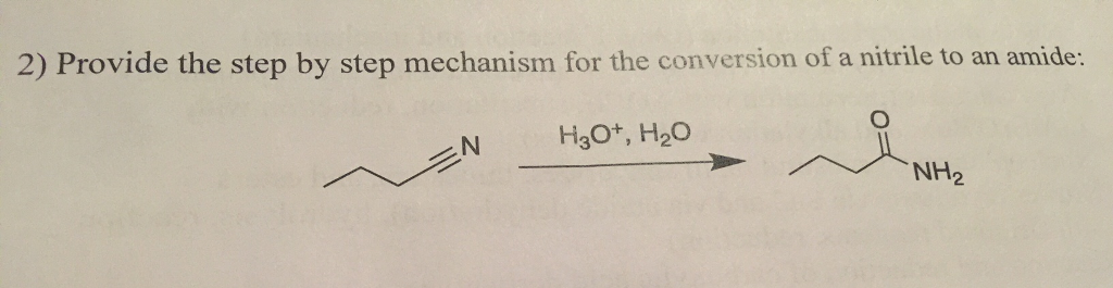 Solved 2) Provide the step by step mechanism for the | Chegg.com