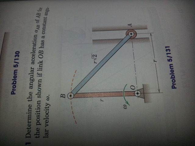 Determine the angular acceleration alpha AB of AB for | Chegg.com