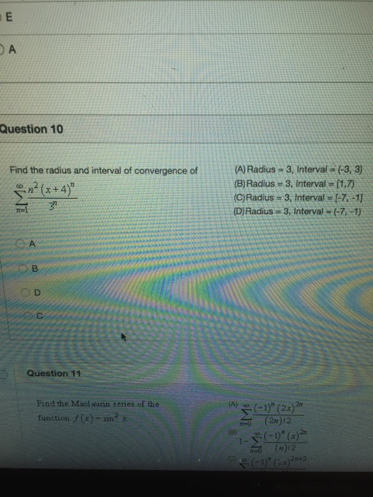 Solved Find the radius and interval of convergence of | Chegg.com