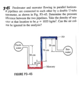 Solved Freshwater and seawater flensing in parallel | Chegg.com