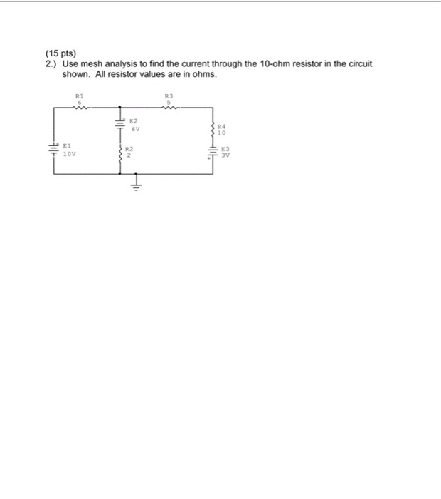 Solved Use mesh analysis to find the current through the | Chegg.com