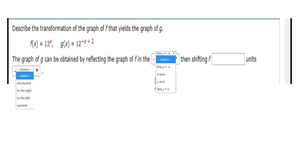 Solved Describe the transformation of the graph of f that | Chegg.com