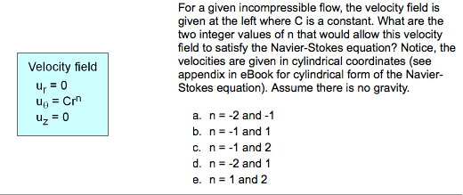 Solved For a given incompressible flow, the velocity field | Chegg.com