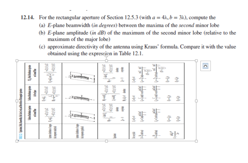 Solved For the rectangular aperture of Section 12.5.3 (with | Chegg.com