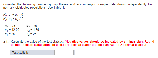 Solved Consider the following competing hypotheses and | Chegg.com