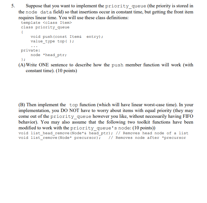 Solved 5. Suppose that you want to implement the | Chegg.com
