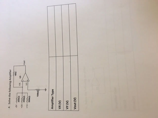 Solved Solve the following Amplifier | Chegg.com