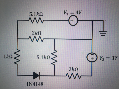 Solved Solve for Voltage across the 1Kohm resistor using | Chegg.com