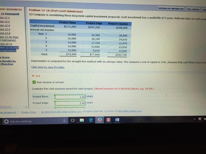 Solved MESSAGE MY INSTRUCTOR ENT RESOURCES Problem 12-1A | Chegg.com