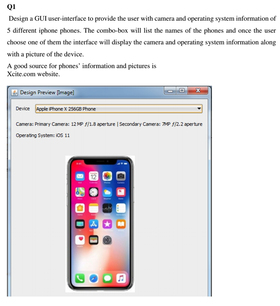 Solved Q1 Design a GUI user-interface to provide the user | Chegg.com