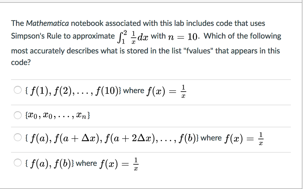 Solved The Mathematica notebook associated with this lab | Chegg.com
