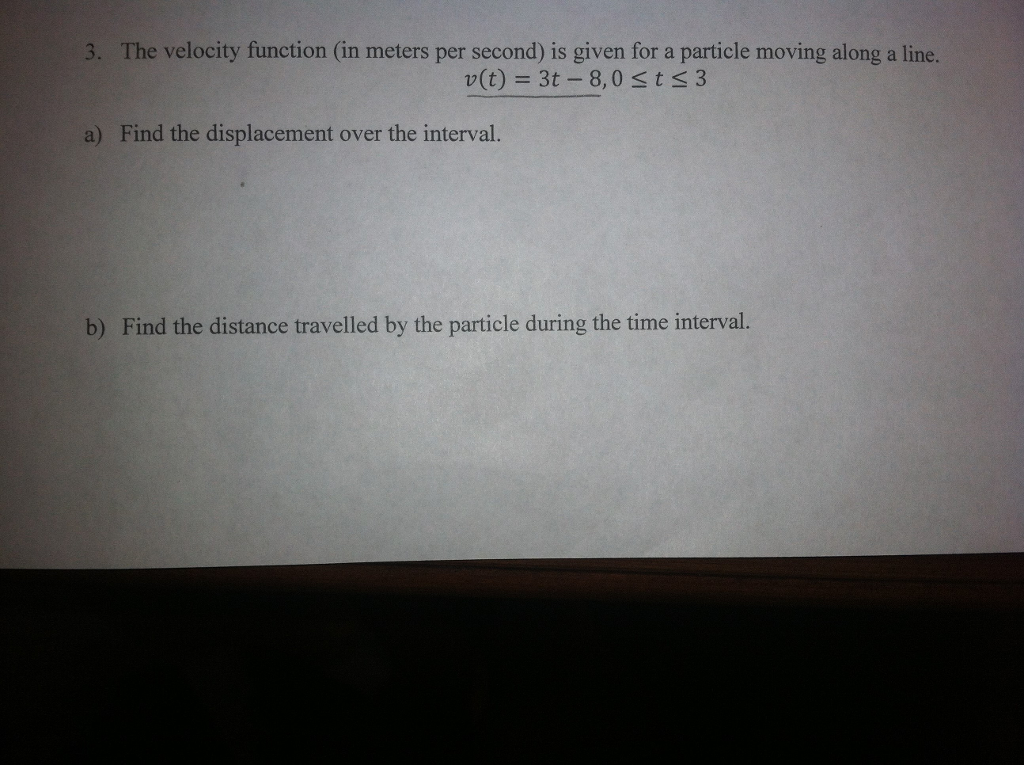 Solved 3. The velocity function (in meters per second) is | Chegg.com