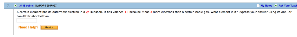 Solved A certain element has its outermost electron in a 2p | Chegg.com