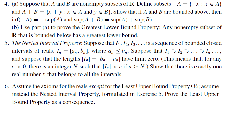 Suppose that A and B are nonempty subsets of R. | Chegg.com