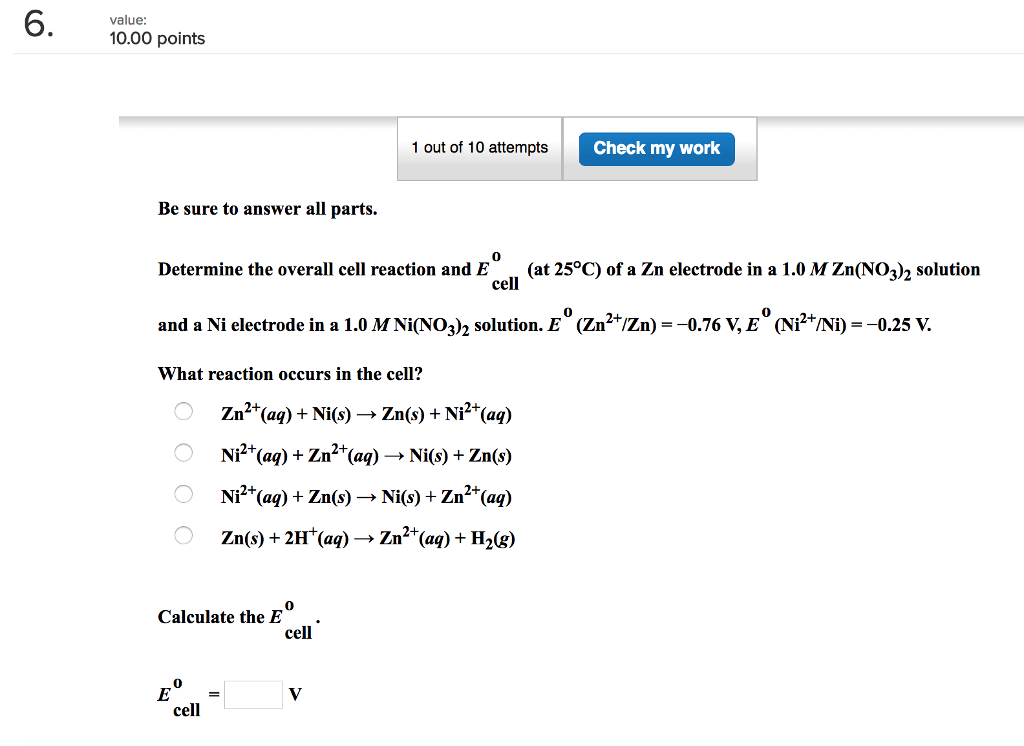 Solved value: 10.00 points 1 out of 10 attempts Check my | Chegg.com
