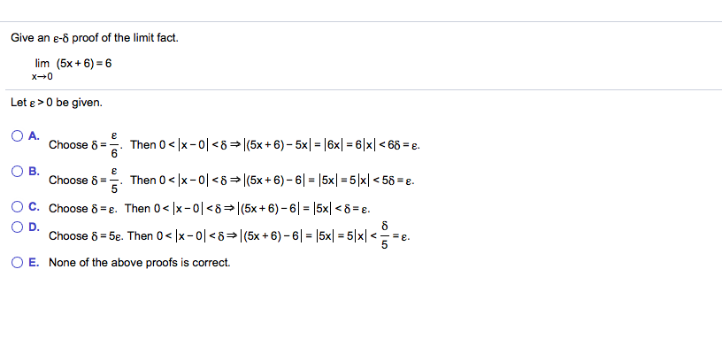 Solved Given an epsilon-delta proof of the limit fact. | Chegg.com