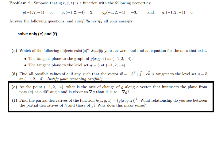 Solved 9(-1,2,-4)-5, 9(-1,2,-4)-2 y(-1,2,-4-3 and | Chegg.com