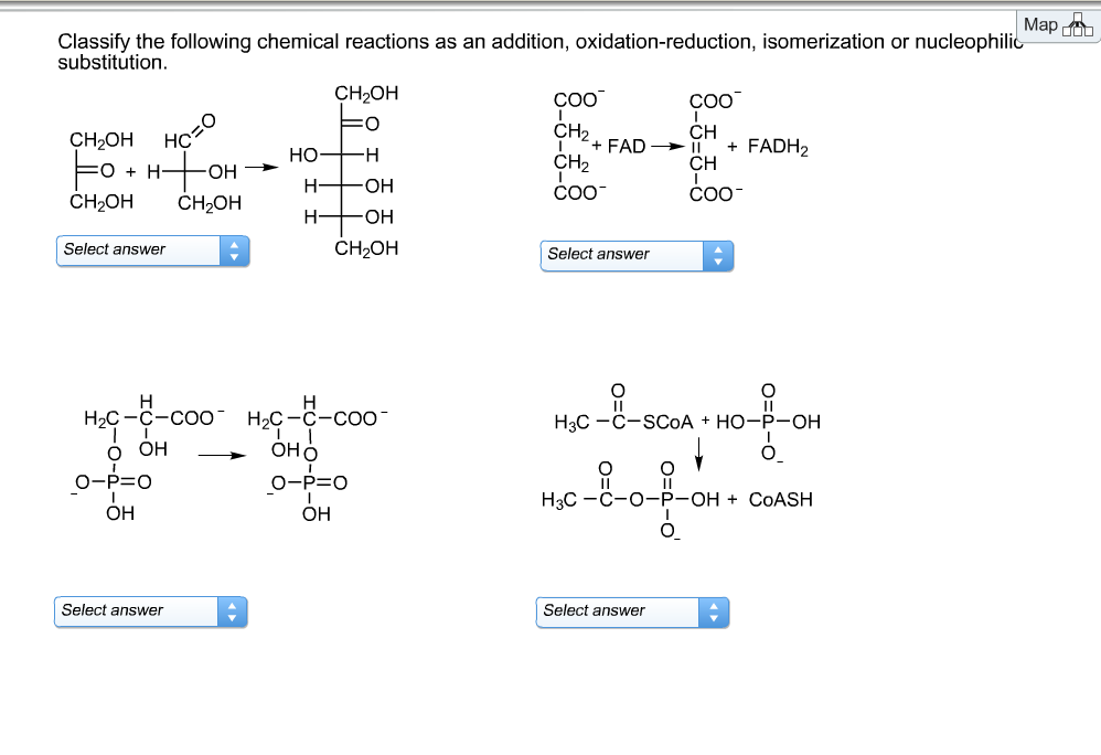 Solved Classify the following chemical reactions as an | Chegg.com