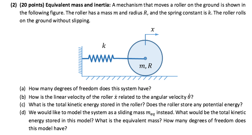 Solved A mechanism that moves a roller on the ground is | Chegg.com