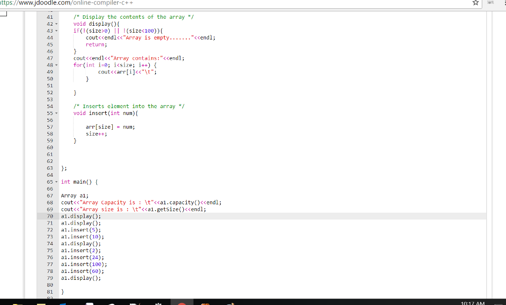 (Solved) - Part 1, Write and Test an Array Class In a CPP named Array ...