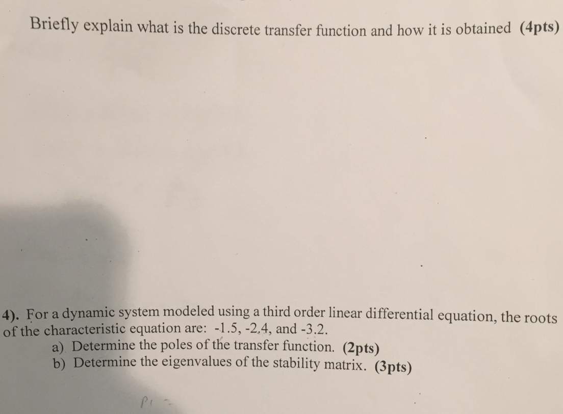 Solved Briefly explain what is the discrete transfer | Chegg.com