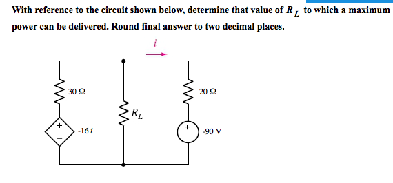 Solved With reference to the circuit shown below, determine | Chegg.com