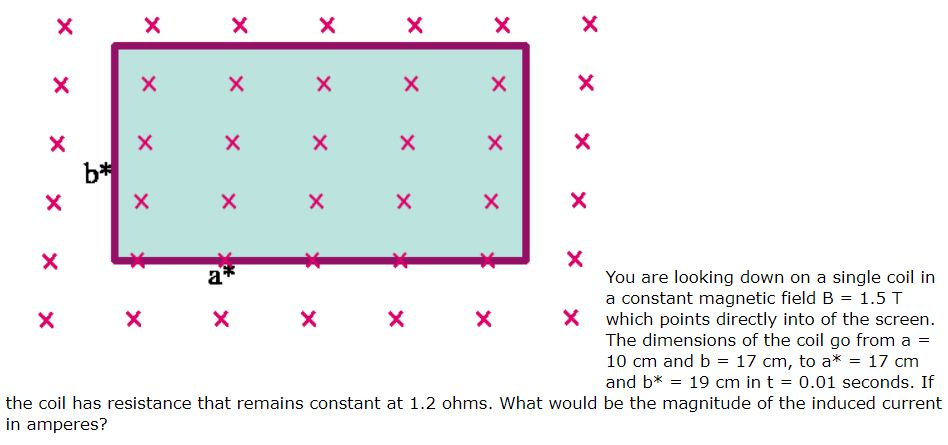 Solved You are looking down on a single coil in a constant | Chegg.com