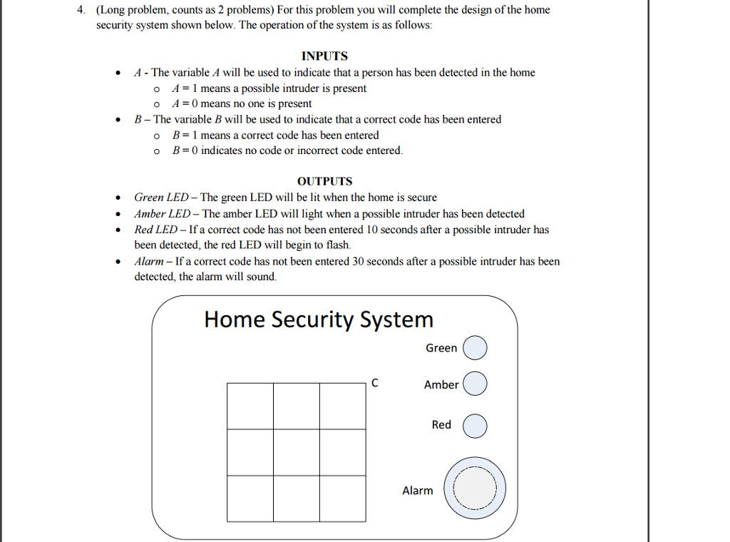 For this problem you will complete the design of the | Chegg.com