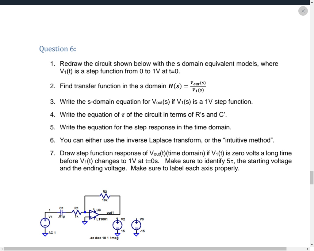 Solved Question 6: 1. Redraw the circuit shown below with | Chegg.com