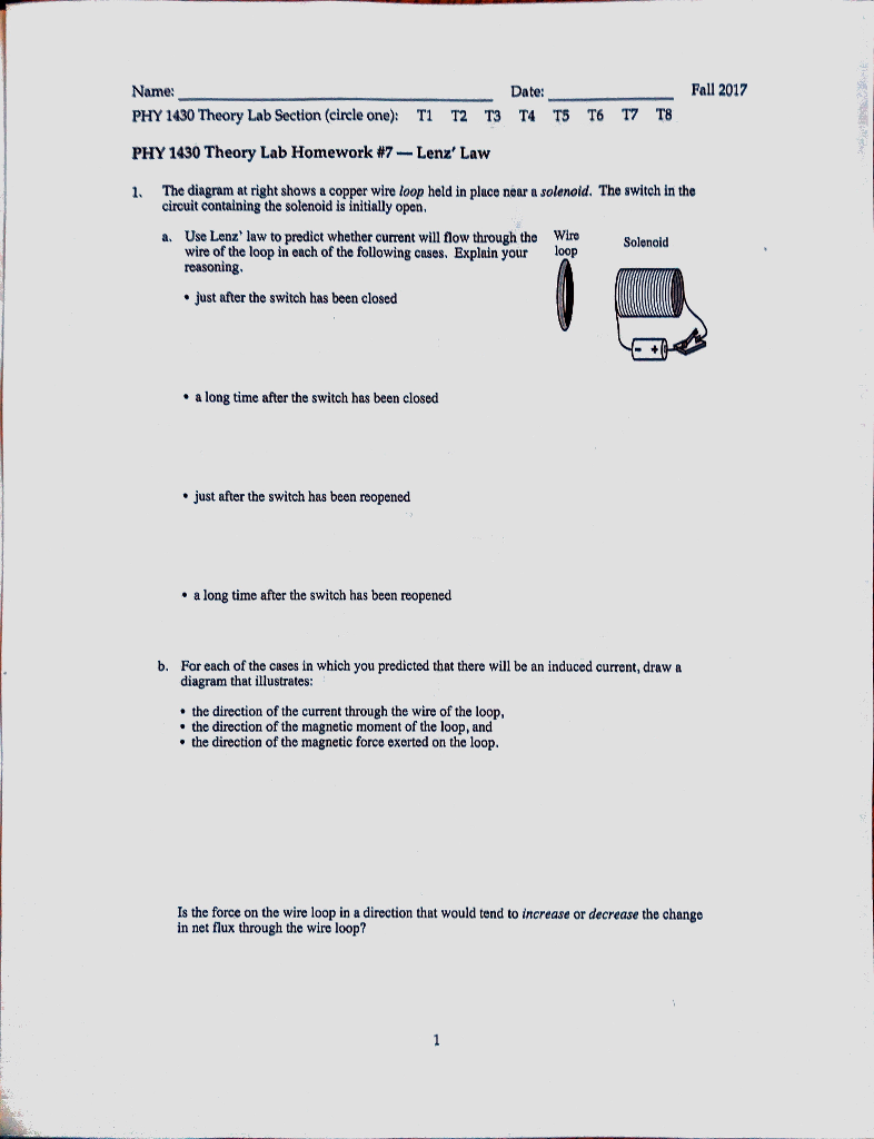 Solved The diagram at right shows a copper wire loop held in | Chegg.com