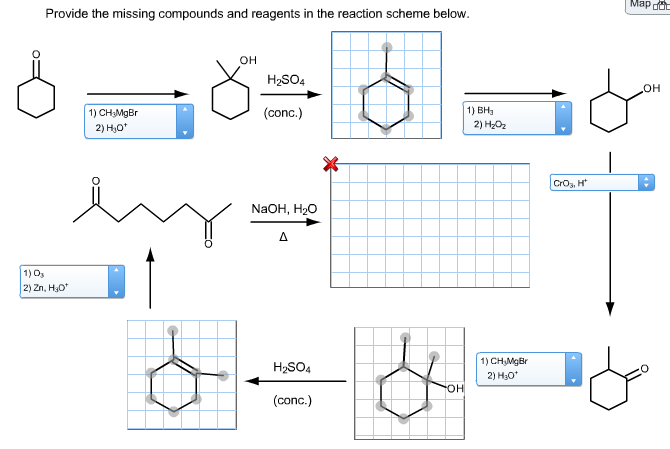 Provide the missing compounds and reagents in the | Chegg.com