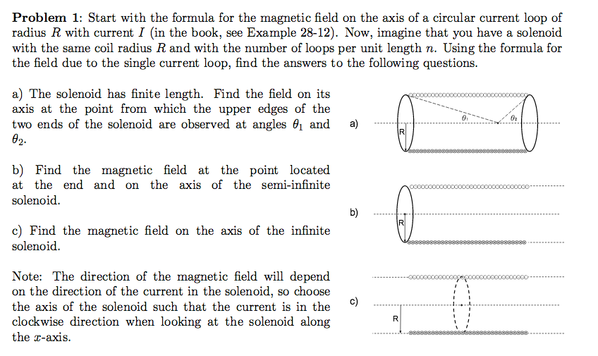 Solved Start with the formula for the magnetic field on the | Chegg.com