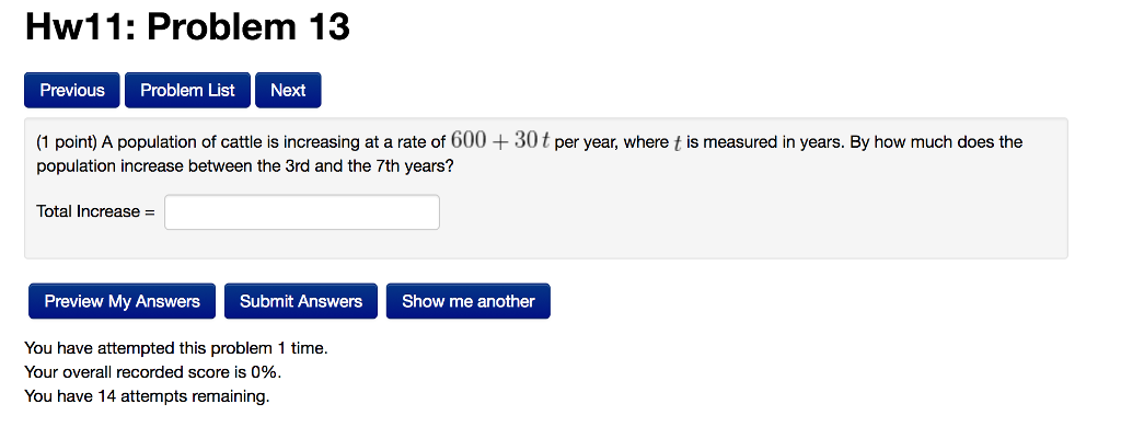 Solved Hw11: Problem 13 PreviouS Problem List Next (1 point) | Chegg.com