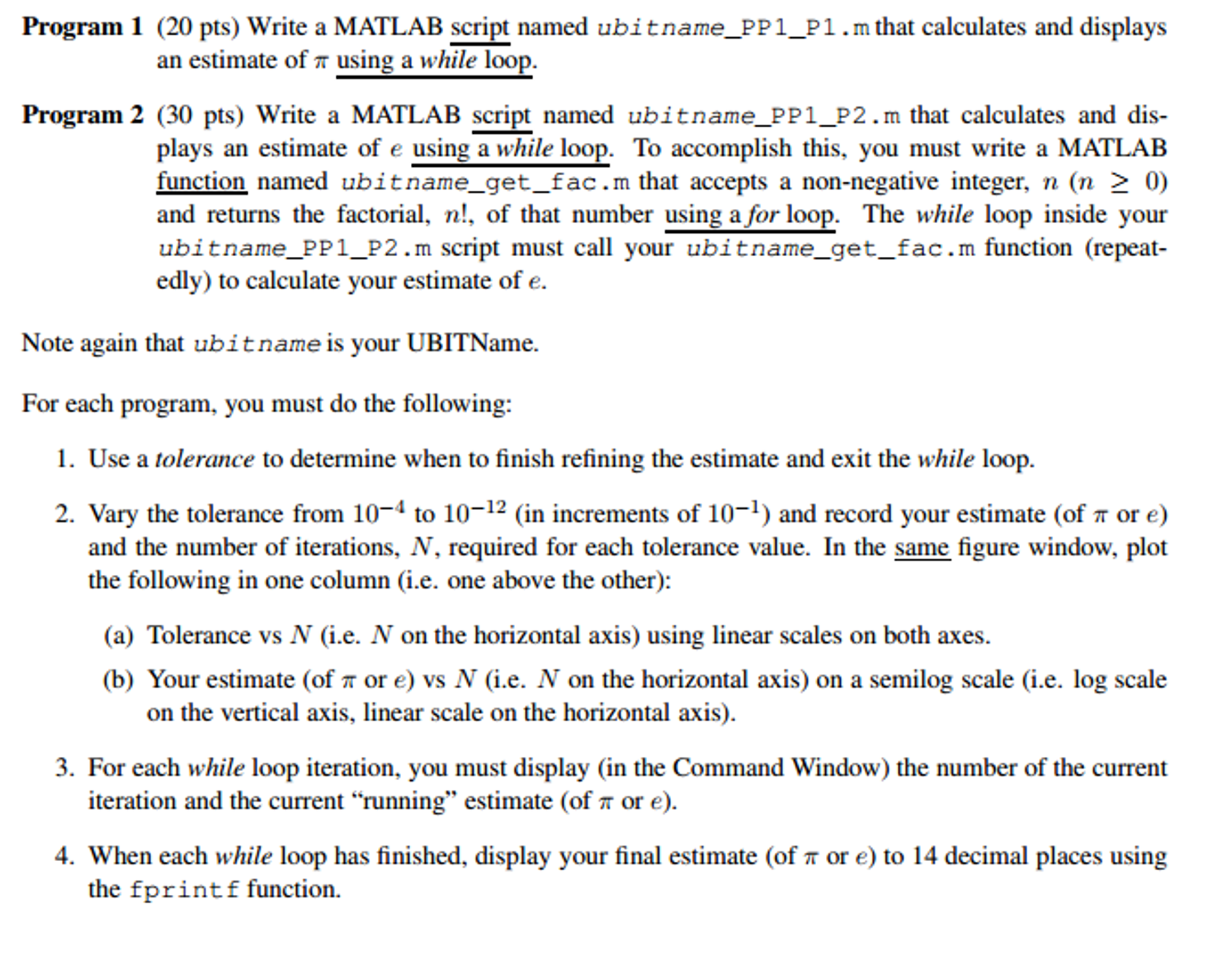 Write a MATLAB script named ubitname_PP 1_P1. m that | Chegg.com