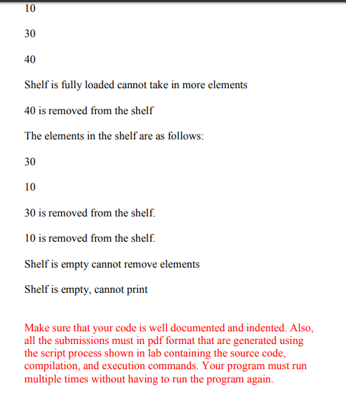 Solved Implement a shelf of numbers using your knowledge of | Chegg.com