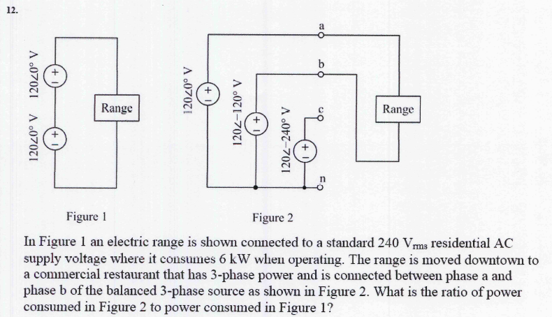 Solved In Figure 1 an electric range is shown connected to a | Chegg.com